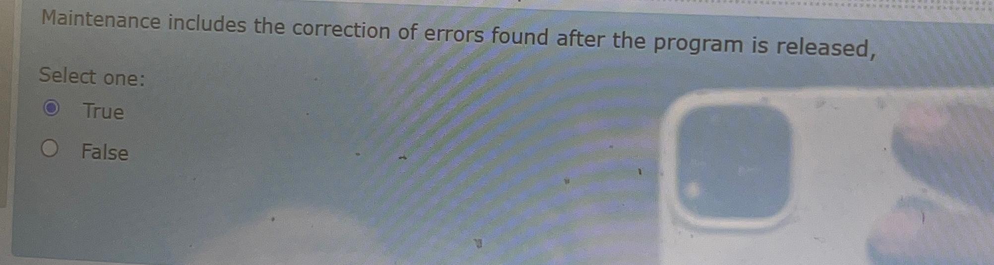 Solved Maintenance includes the correction of errors found | Chegg.com