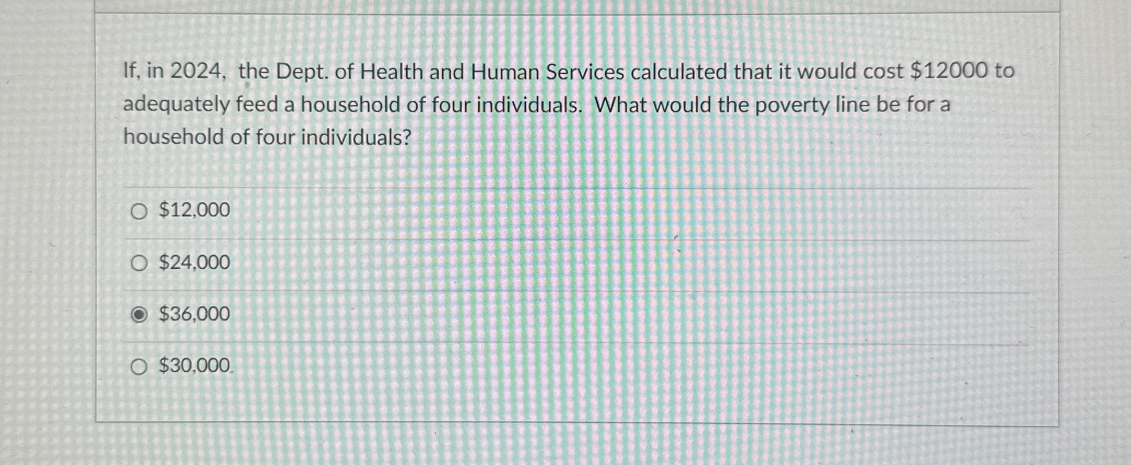 Solved If, ﻿in 2024, ﻿the Dept. of Health and Human Services | Chegg.com