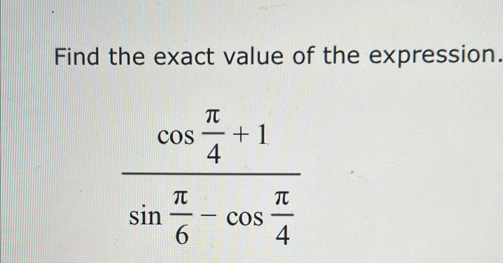Solved Find the exact value of the | Chegg.com