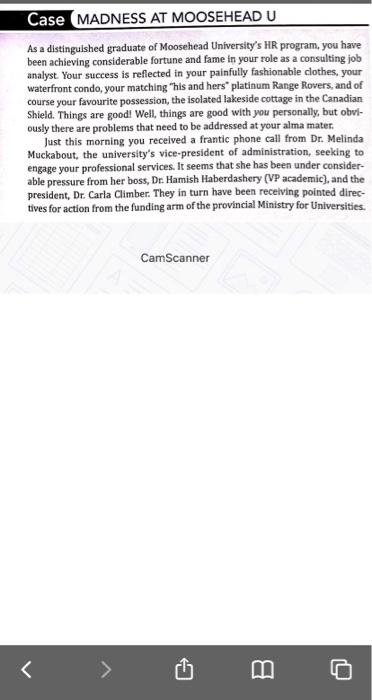 Solved Case MADNESS AT MOOSEHEAD U As a distinguished | Chegg.com