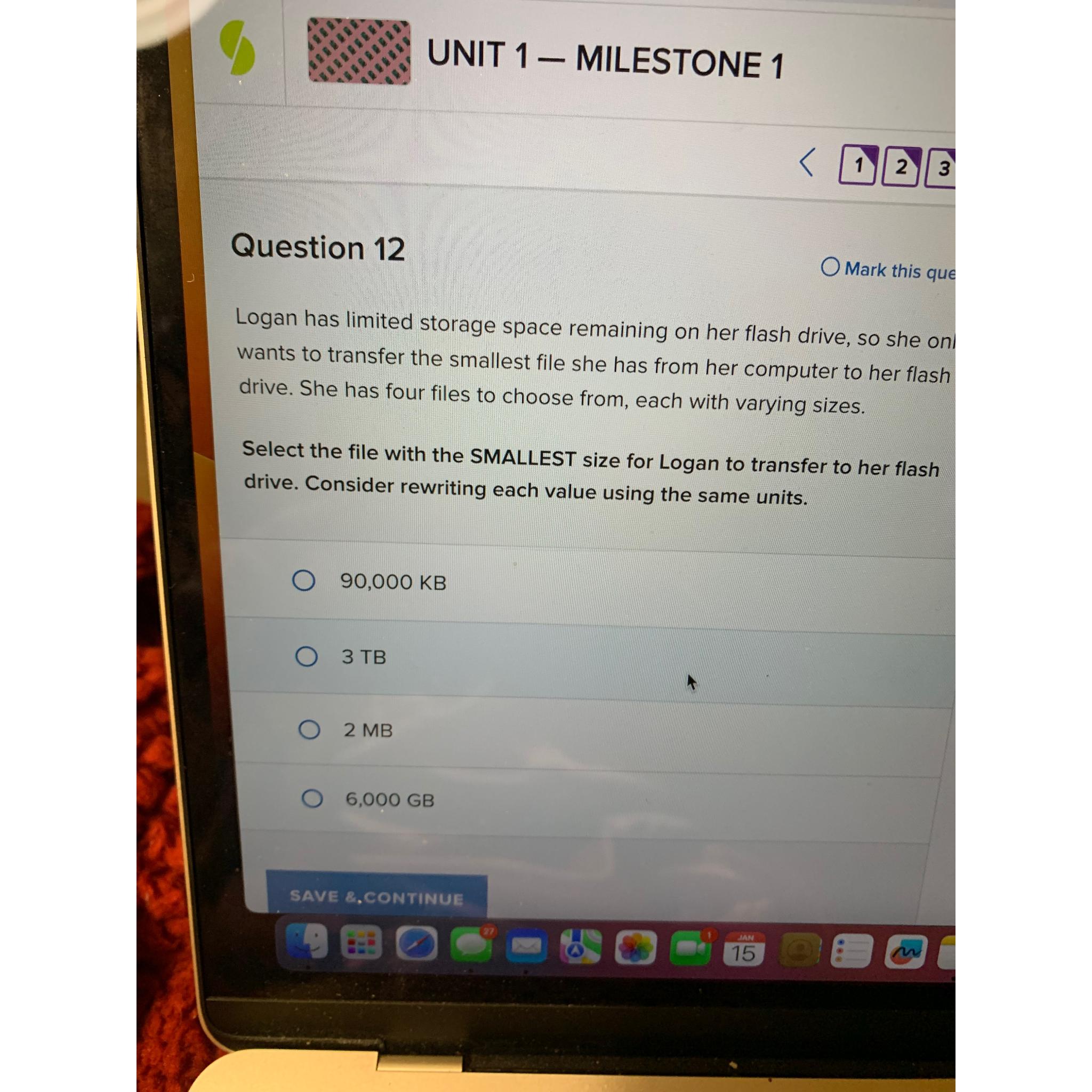 Solved UNIT 1 - ﻿MILESTONE 1123Question 12Mark this queLogan | Chegg.com