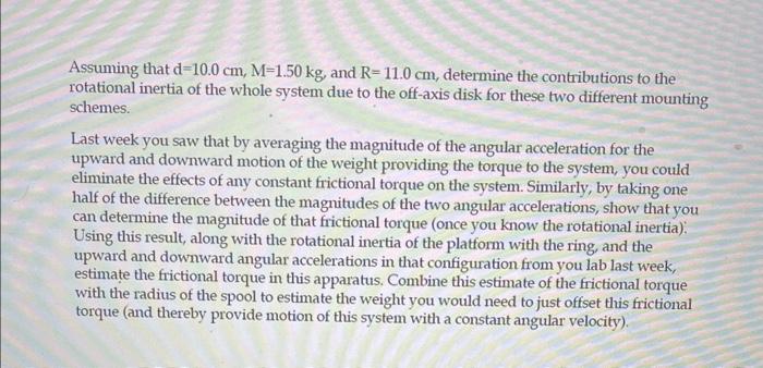 Solved The rotational inertia of a disk rotating about its | Chegg.com