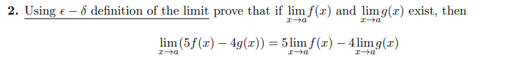 Solved Using ε-δ ﻿definition of the limit prove that if | Chegg.com