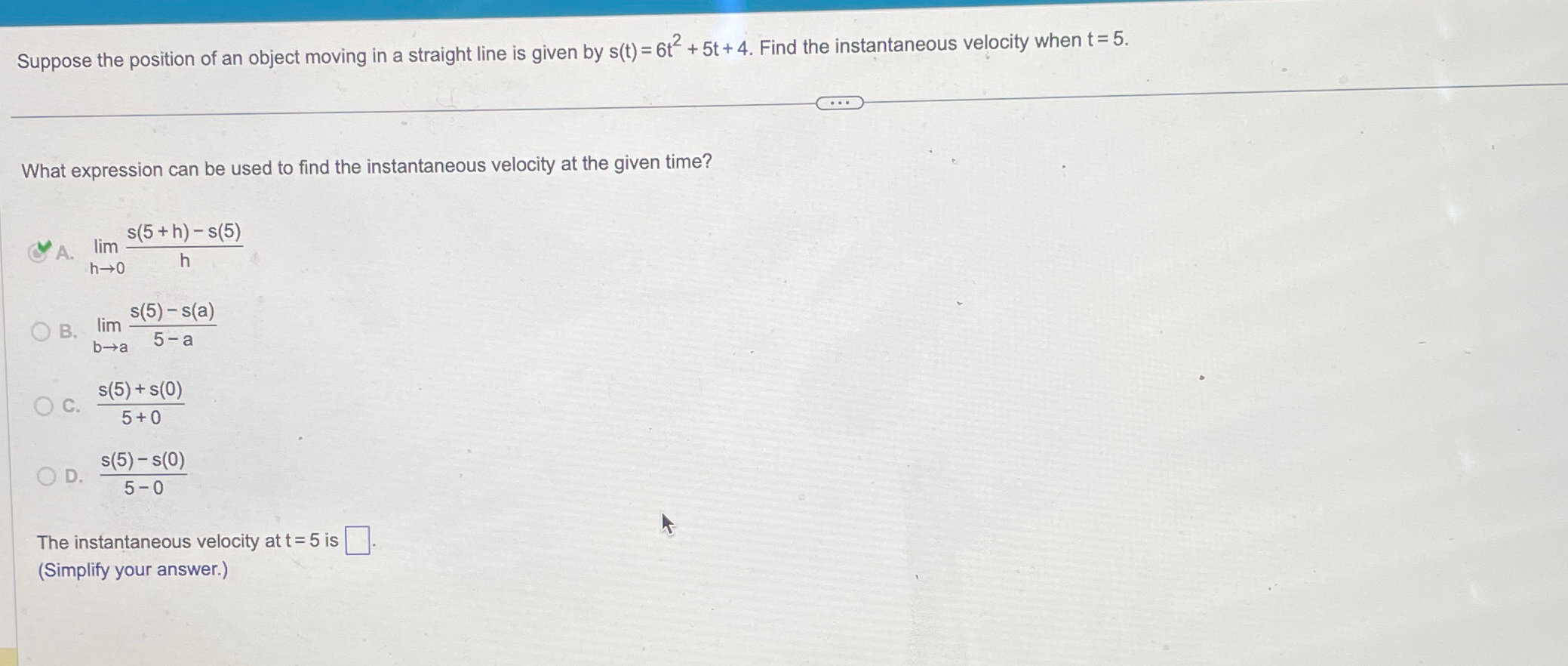 Solved Suppose the position of an object moving in a | Chegg.com