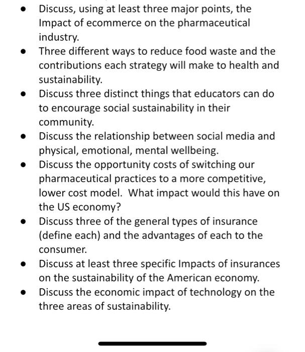 Solved - Discuss, using at least three major points, the | Chegg.com