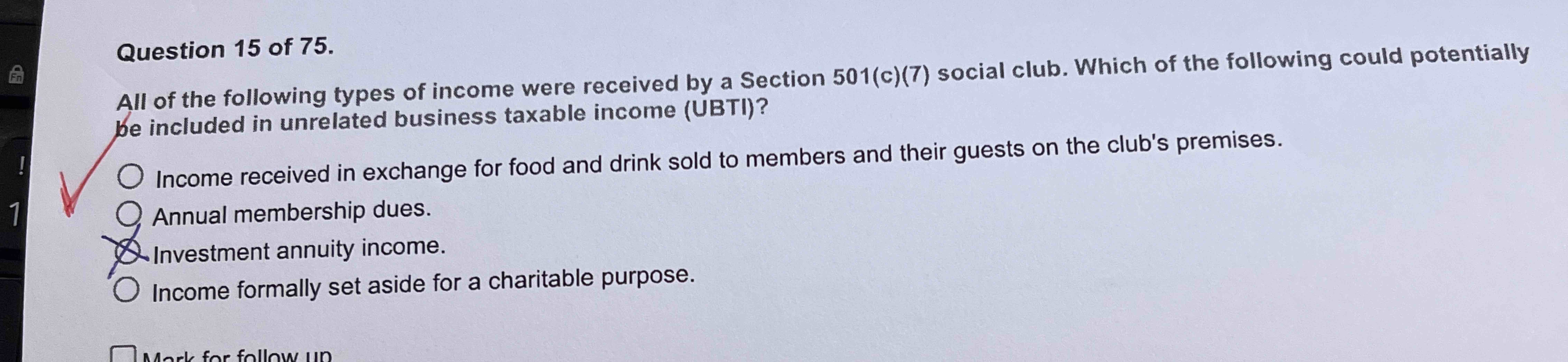 Solved Question 15 ﻿of 75.All of the following types of | Chegg.com