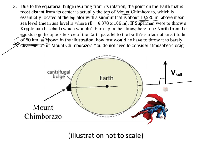Solved Due to the equatorial bulge resulting from its | Chegg.com