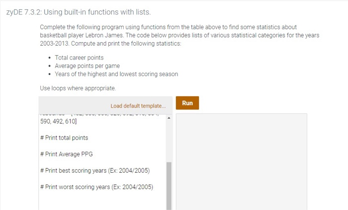 Solved In Python3Complete the following program using | Chegg.com