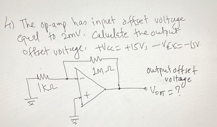Solved » Calculate the output voltage for a circuit Shown | Chegg.com