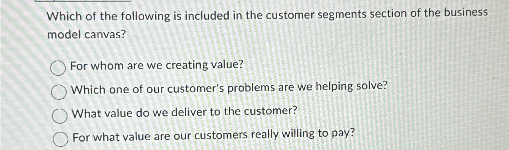 Solved Which of the following is included in the customer | Chegg.com