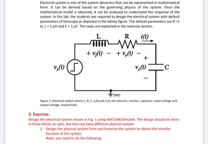 Solved Electrical system is one of the system dynamics that | Chegg.com