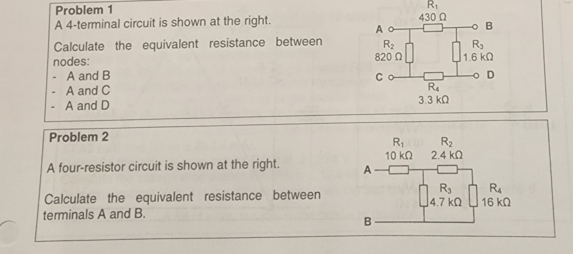 Solved Problem 1A 4-terminal circuit is shown at the | Chegg.com