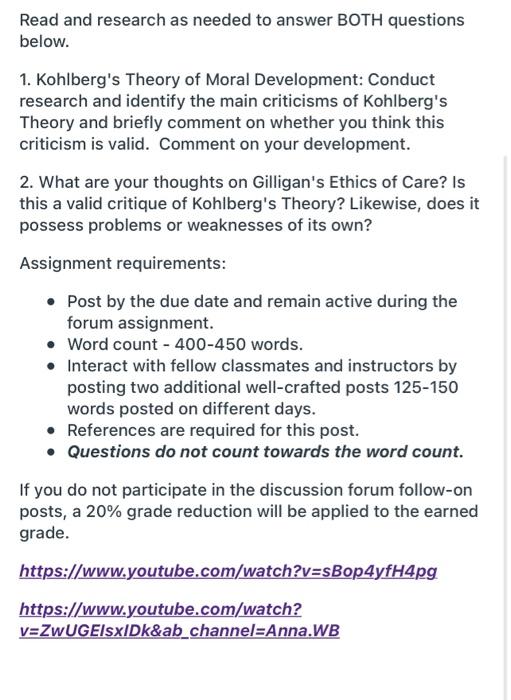 Solved Read and research as needed to answer BOTH questions | Chegg.com