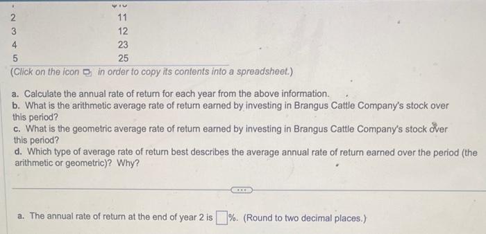 Solved (Calculating the geometric and arithmetic average | Chegg.com