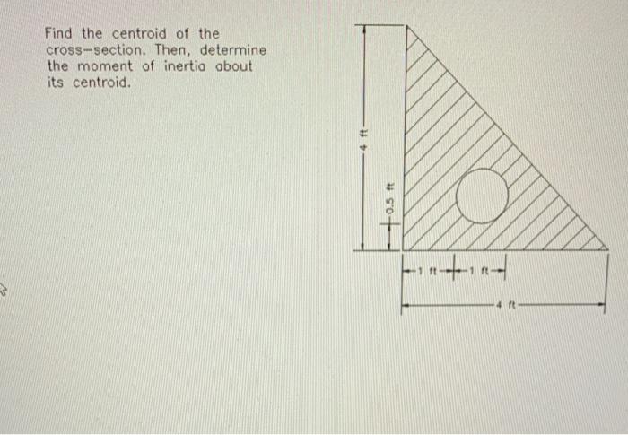 Solved Find the centroid of the cross-section. Then, | Chegg.com