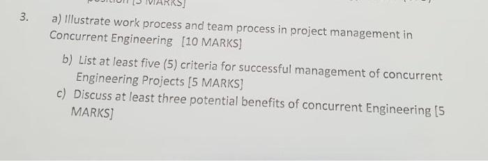 Solved 3. . a) Illustrate work process and team process in | Chegg.com