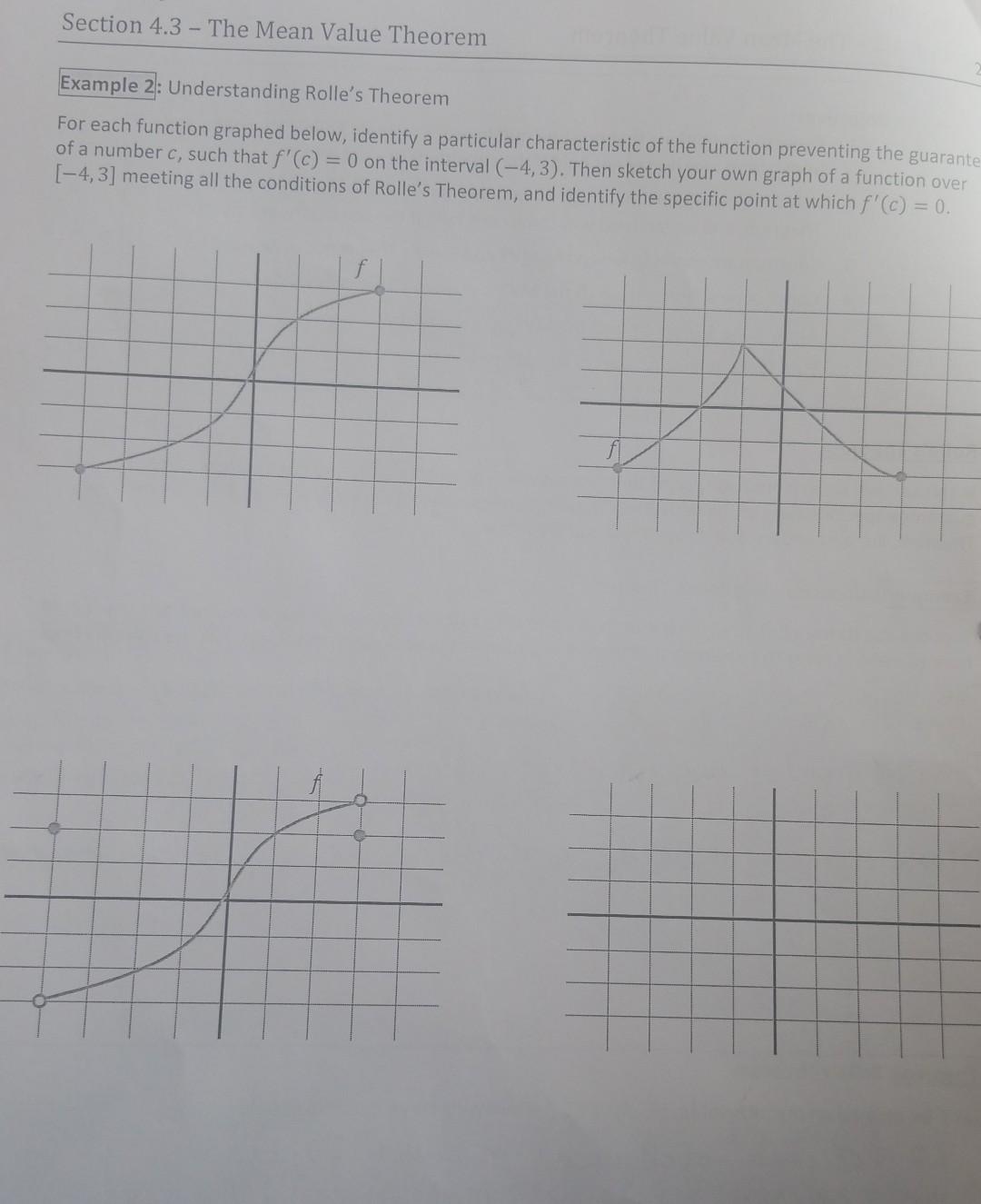 Solved Section 4.3 - The Mean Value Theorem Example 2: | Chegg.com