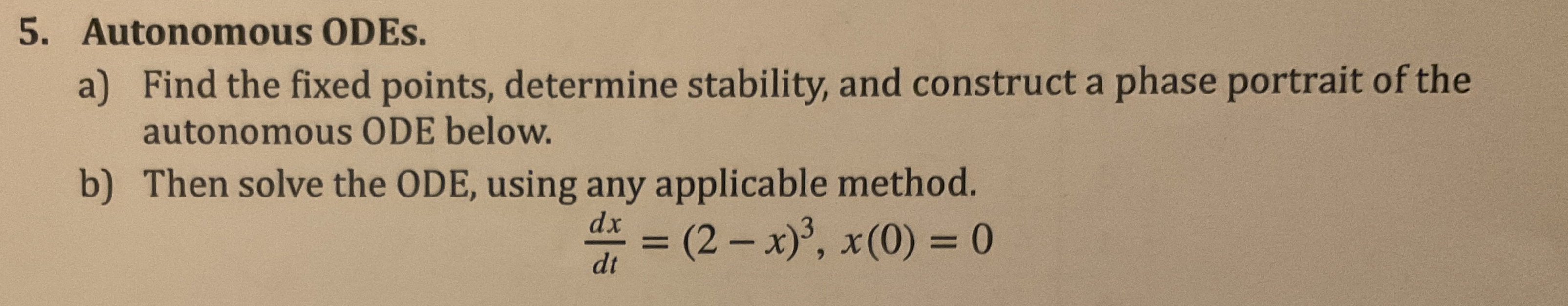 Solved Please help with this Differential Equations (5) | Chegg.com