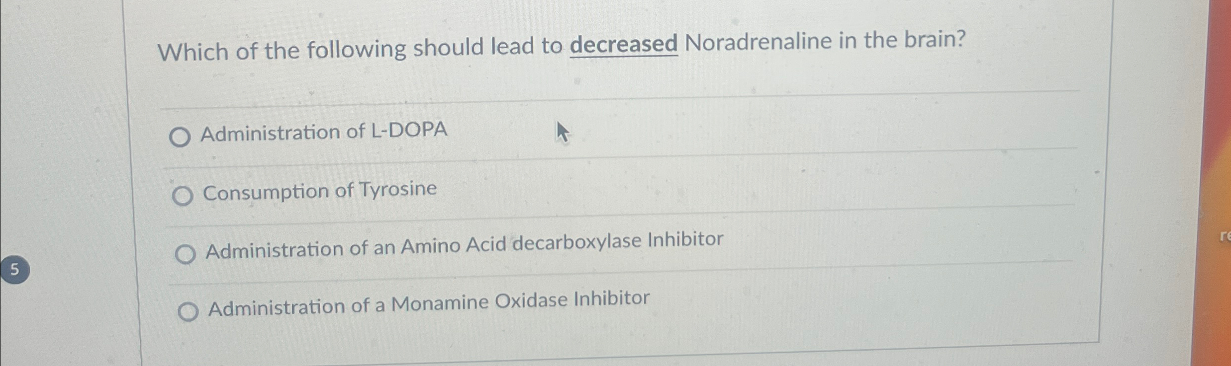 Solved Which of the following should lead to decreased | Chegg.com