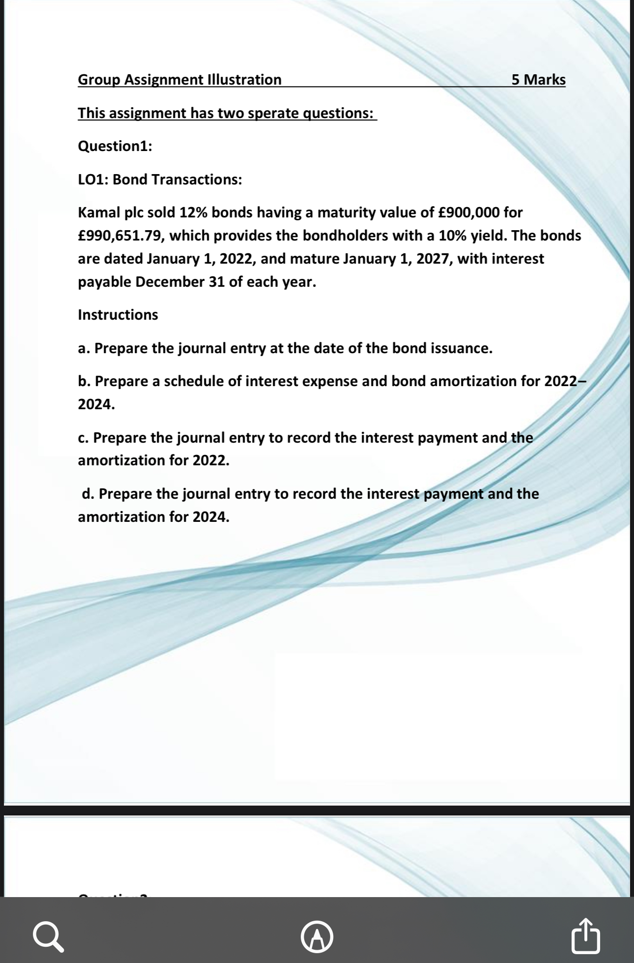 Solved Group Assignment Illustration5 ﻿MarksThis assignment | Chegg.com