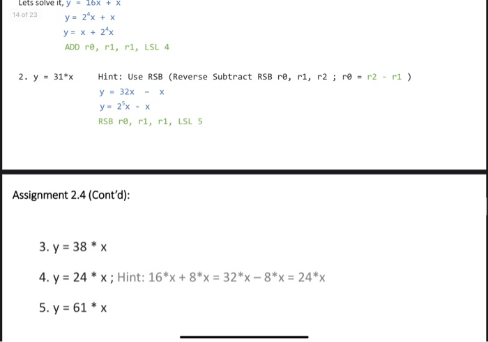 Solved Assignment 2.4: • LSL (Logic Shift Left) can speed up | Chegg.com