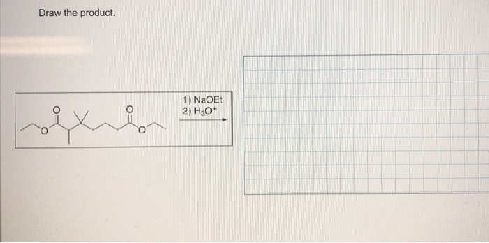 Solved Draw the product 1) NaOEt 2) H30- | Chegg.com