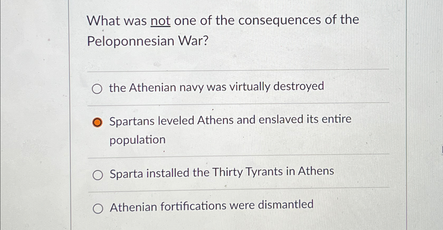 Solved What was not one of the consequences of the | Chegg.com
