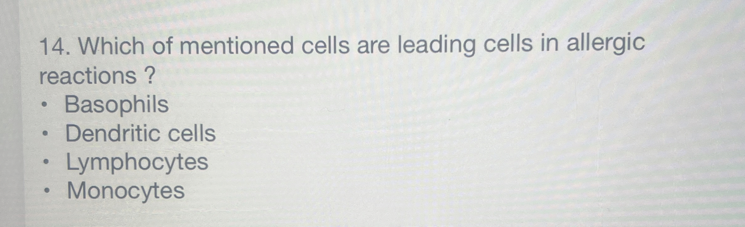 Solved Which of mentioned cells are leading cells in | Chegg.com