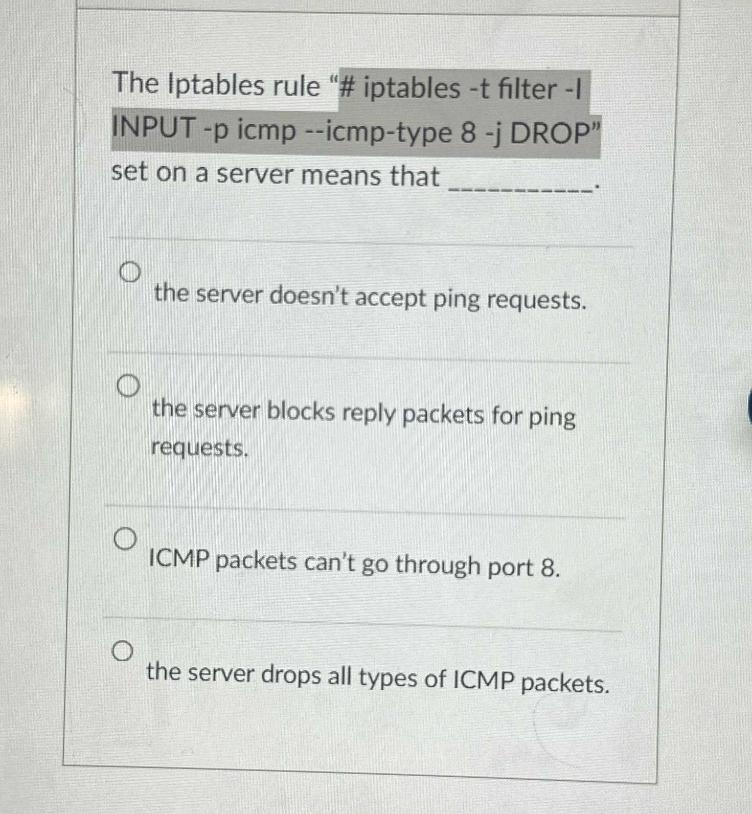 Solved The Iptables rule 