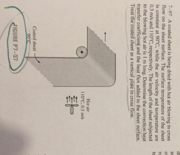 Solved d ar of ro te 7-97 A coated sheet is being dried with | Chegg.com
