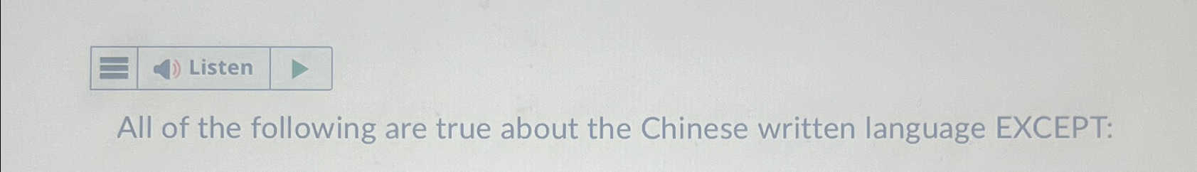 Solved All of the following are true about the Chinese | Chegg.com