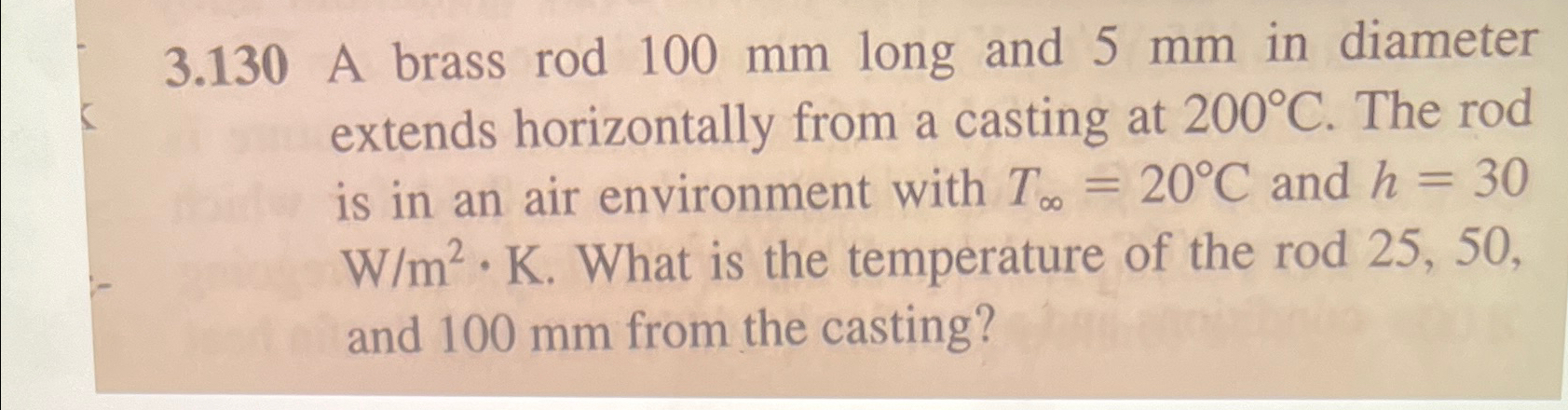 Solved 3.130 A brass rod 100mm long and 5mm in diameter | Chegg.com