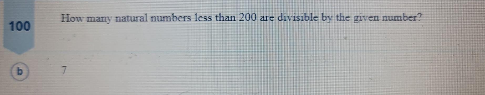 Solved How many natural numbers less than 200 are divisible | Chegg.com