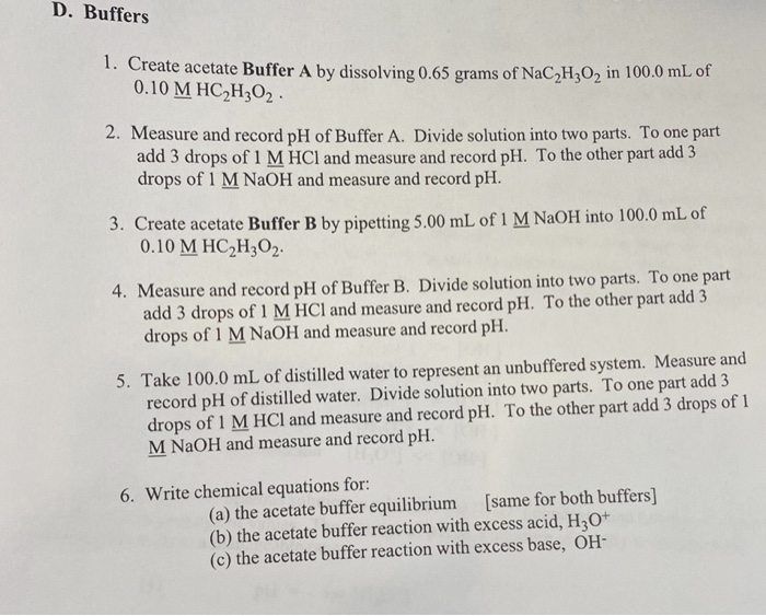 Solved Did the excess acid or excess base exceed the buffer | Chegg.com