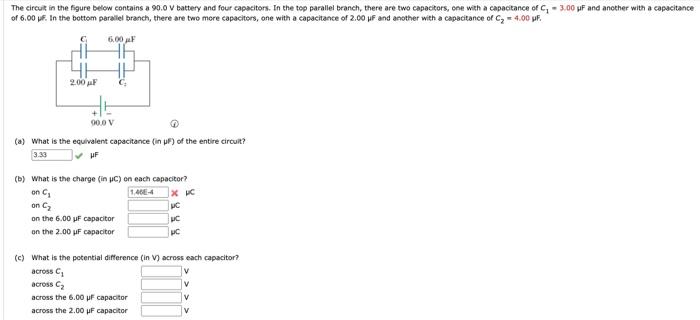 Solved of 6.00jF. In the bottom paraliel branch, there are | Chegg.com