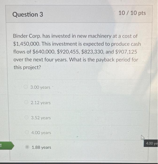 Solved Binder Corp. has invested in new machinery at a cost | Chegg.com