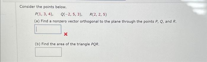 Solved Consider the points below. | Chegg.com