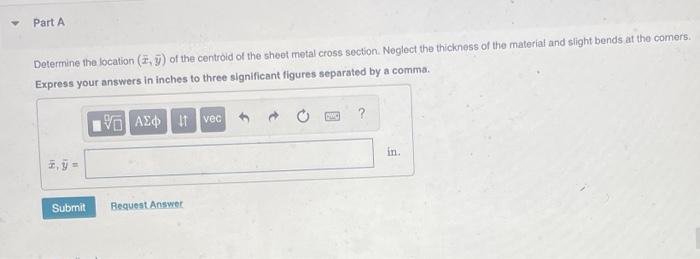 Solved Consider the sheet metal cross section shown in | Chegg.com