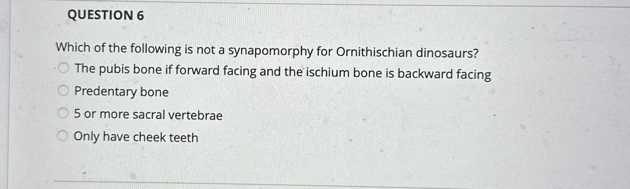 QUESTION 6Which of the following is not a | Chegg.com