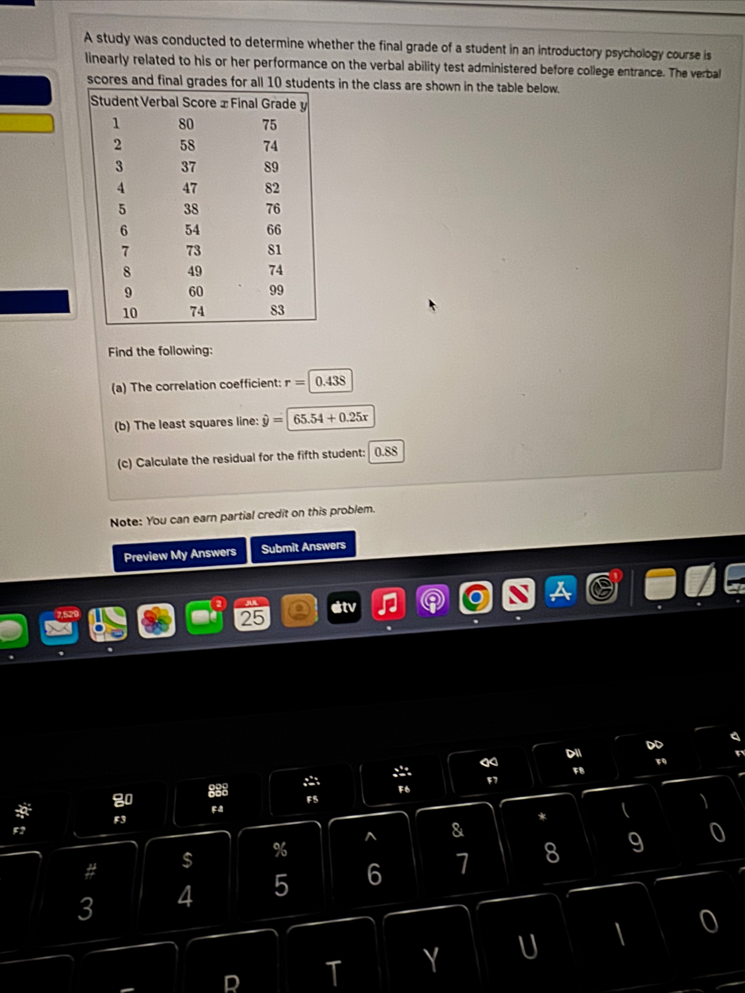 Solved A study was conducted to determine whether the final | Chegg.com