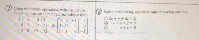 Solved Using elementary operations, write each of the | Chegg.com