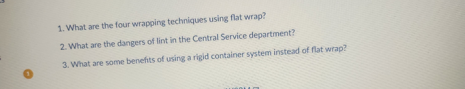 Solved What are the four wrapping techniques using flat | Chegg.com
