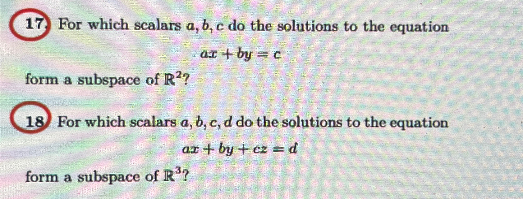 Solved For which scalars a,b,c ﻿do the solutions to the | Chegg.com