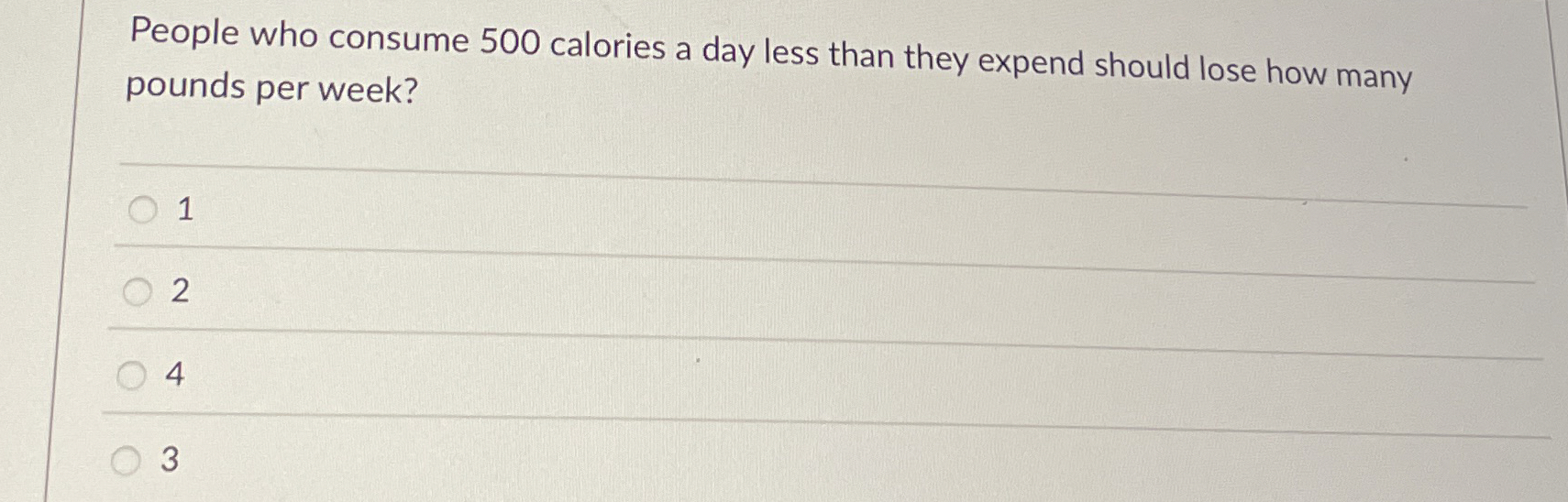 Solved People who consume 500 ﻿calories a day less than they | Chegg.com