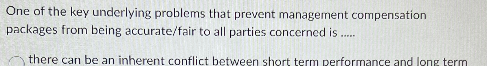 Solved One of the key underlying problems that prevent | Chegg.com