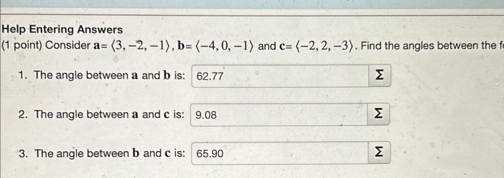 Solved Help Entering Answers(1 ﻿point) ﻿Consider | Chegg.com