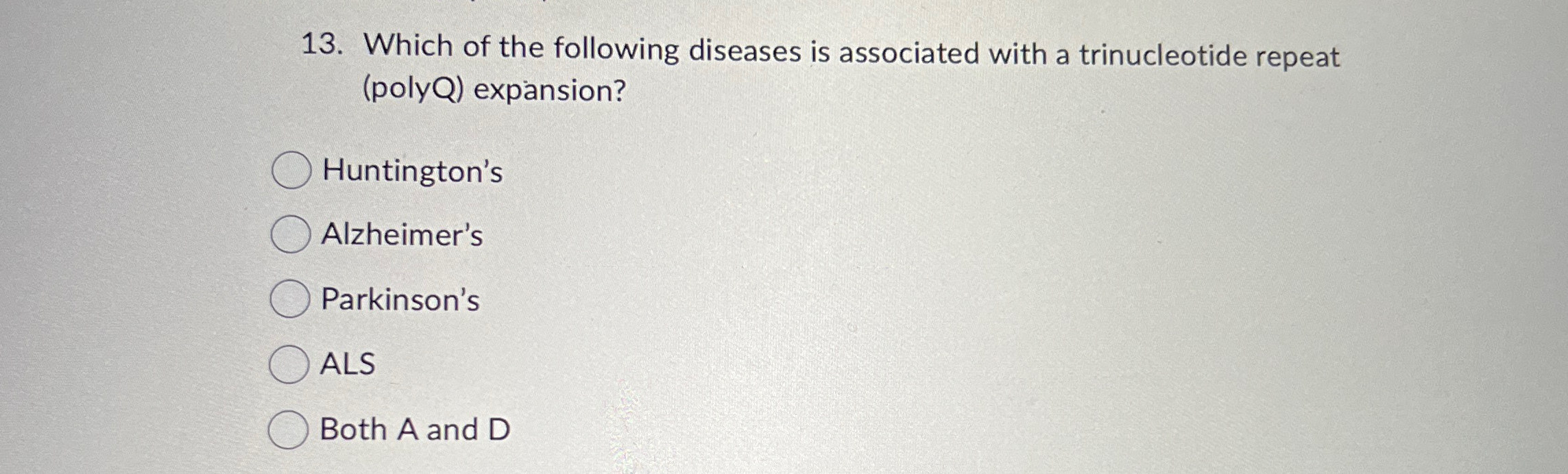 Solved Which of the following diseases is associated with a | Chegg.com