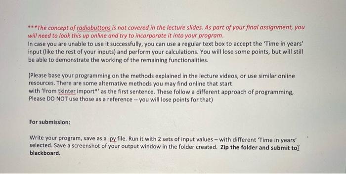 Solved Use TKinter to build a GUI application that serves as | Chegg.com