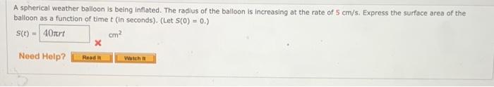 Solved A spherical weather balloon is being inflated. The | Chegg.com