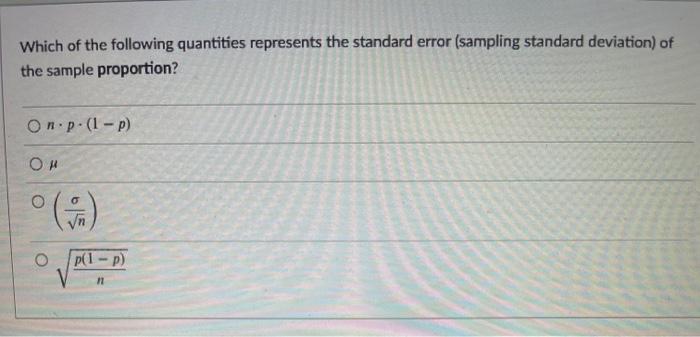 Solved Which of the following quantities represents the | Chegg.com